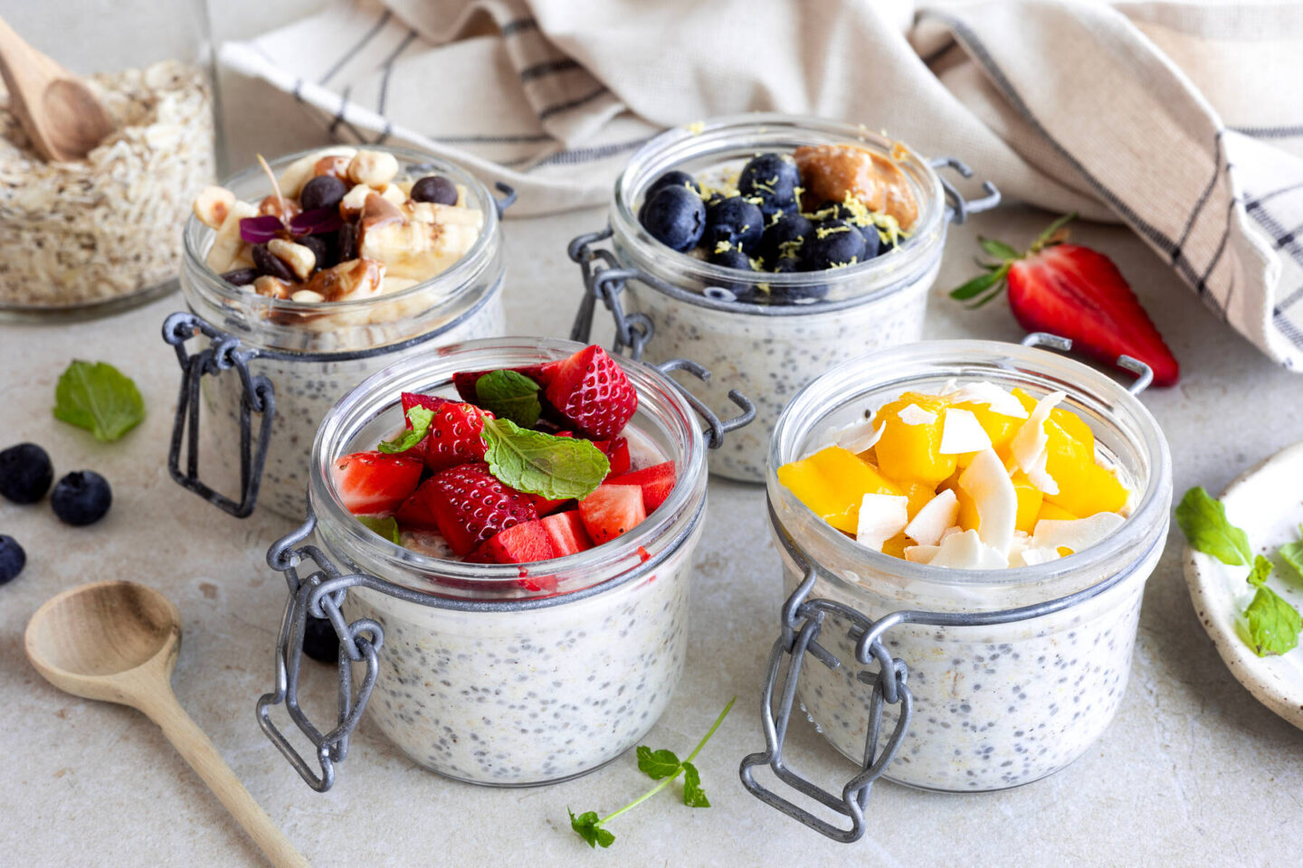 Overnight oats x 4 - Valio Sverige