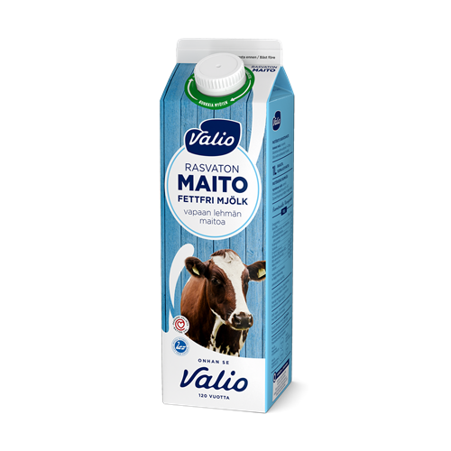 Valio vapaan lehmän rasvaton maito - Valio