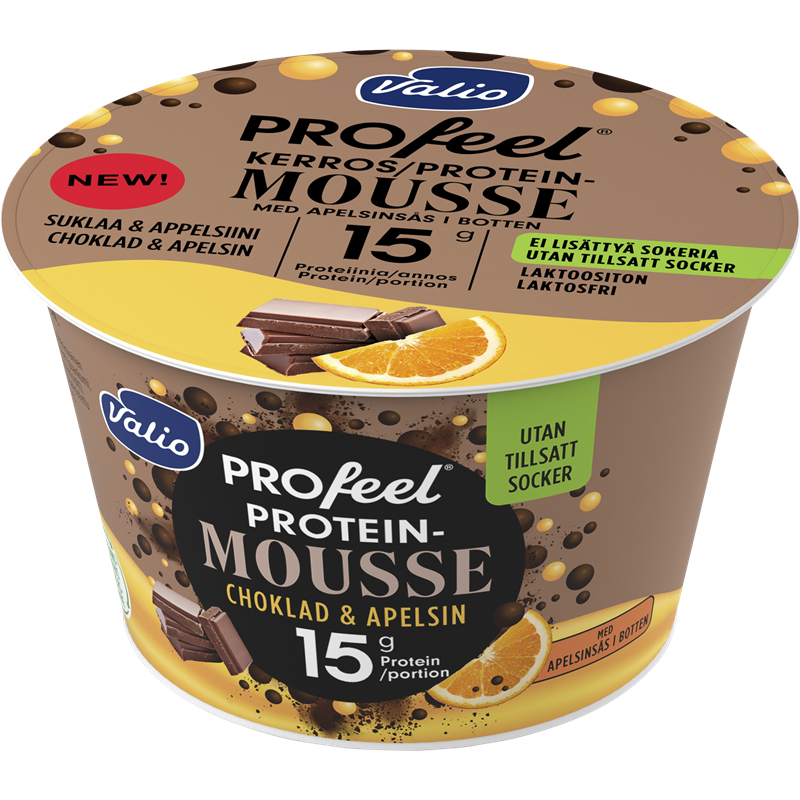 Valio PROfeel® proteinmousse choklad & apelsin - Valio Sverige